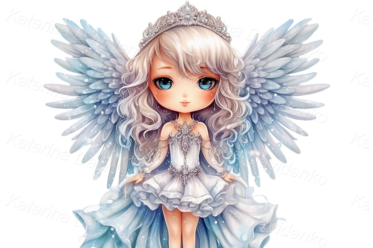 Cartoon cute little angels girls PNG, a Person Illustration by Bubert Art