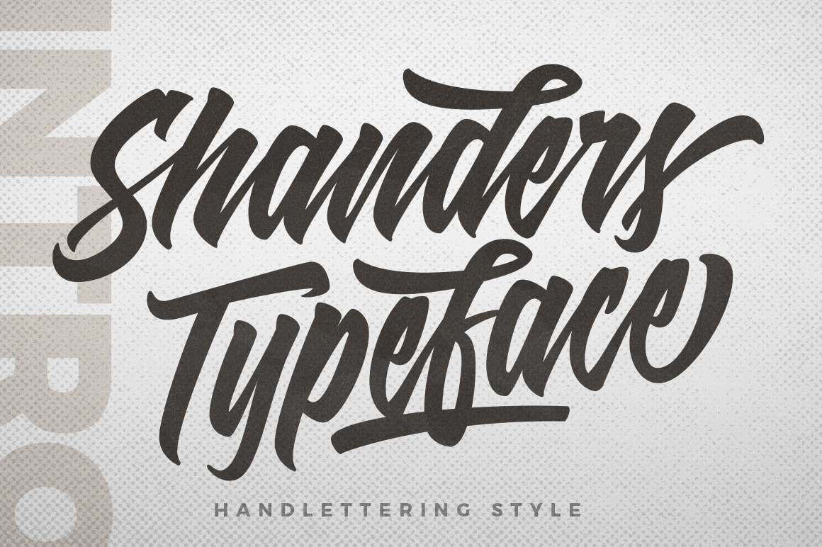 Shanders, a Script Font by Dirtyline Studio