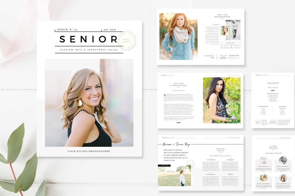 Senior Photography Magazine, a Magazine Template by By Stephanie Design