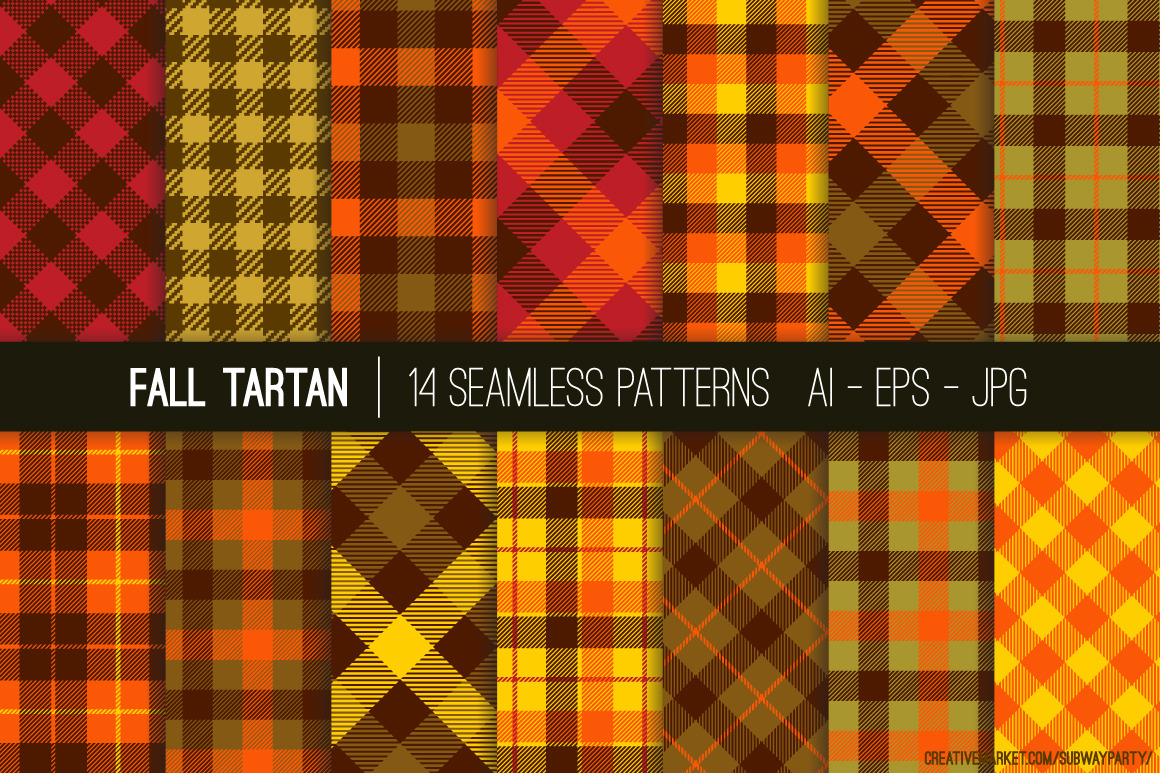 Vector Cozy Fall Tartan Plaid, a Pattern Graphic by SubwayParty