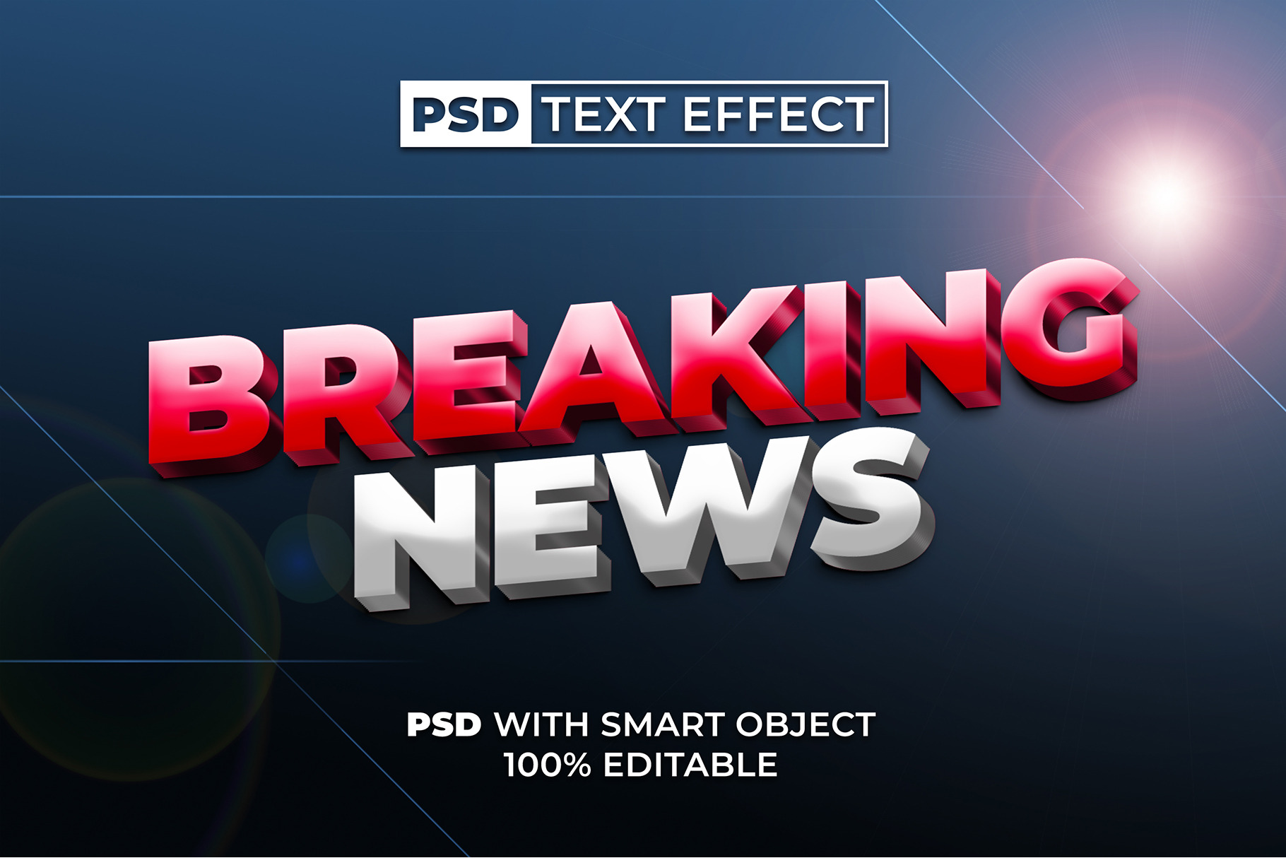PSD Text Effect Breaking News Style, a Layer Style Add-On by Mockmenot ...