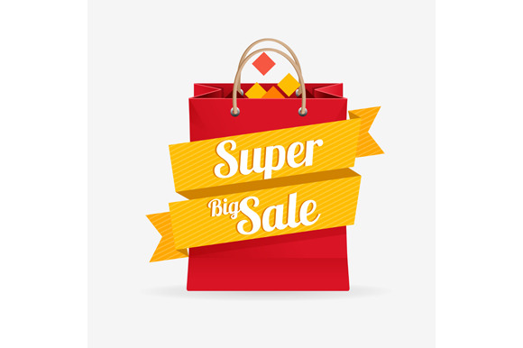 Vector Sale Bag Labels Set, an Object Illustration by More Shop ...