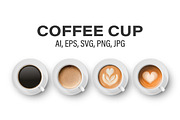 Coffee Cup. Vector Set., an Object Graphic by Gomolach