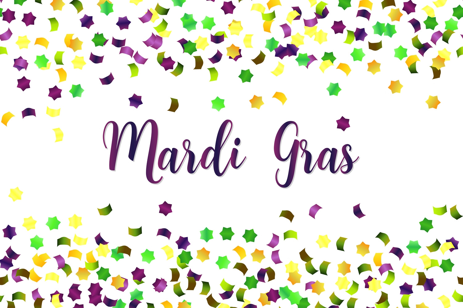 Mardi Gras colorful falling confetti, a Decorative Illustration by Ederella
