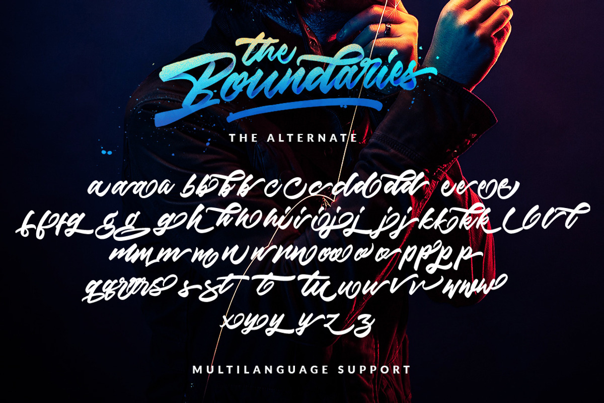 The Boundaries - Logotype, a Handwritten Font by Dirtyline Studio