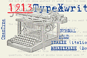 1913 Typewriter Set (4 styles), a Slab Serif Font by GLC Foundry