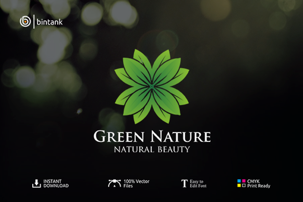 Green Nature Logo, a Branding & Logo Template by Bintank Studio