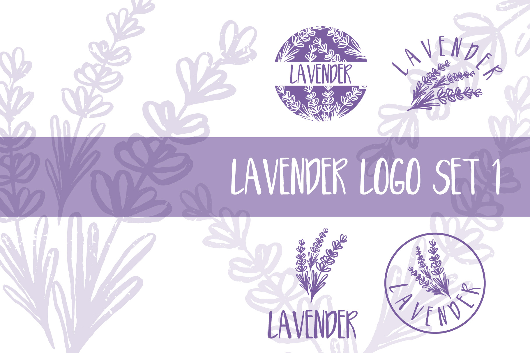 Lavender logo set 1, a Branding & Logo Template by UVAconcept