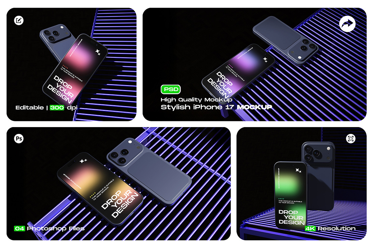 Stylish iPhone 17 Mockup