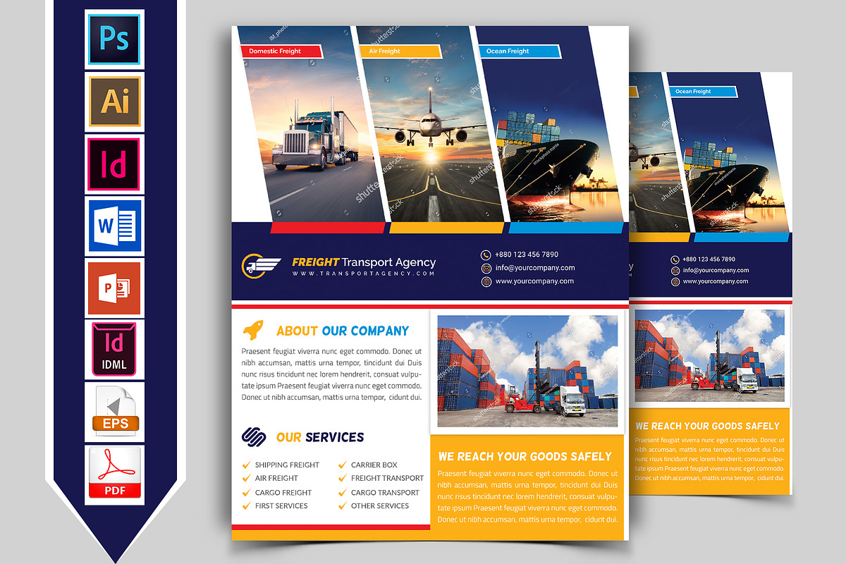 Freight Transport Agency Flyer Vol-1, a Flyer Template by Imagine ...