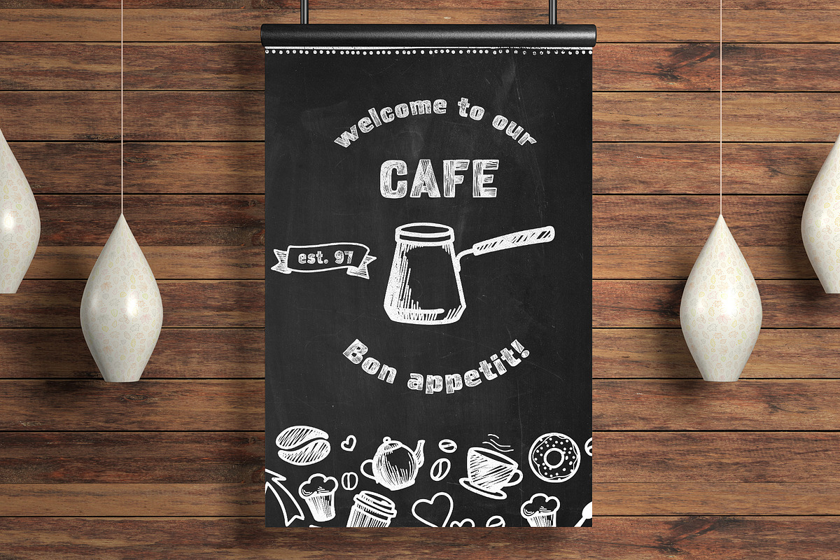 Coffee Chalk new chalkboard Font, a Font by kaer_shop