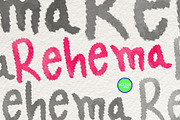 Rehema Handwritten typeface, a Script Font by designvillage