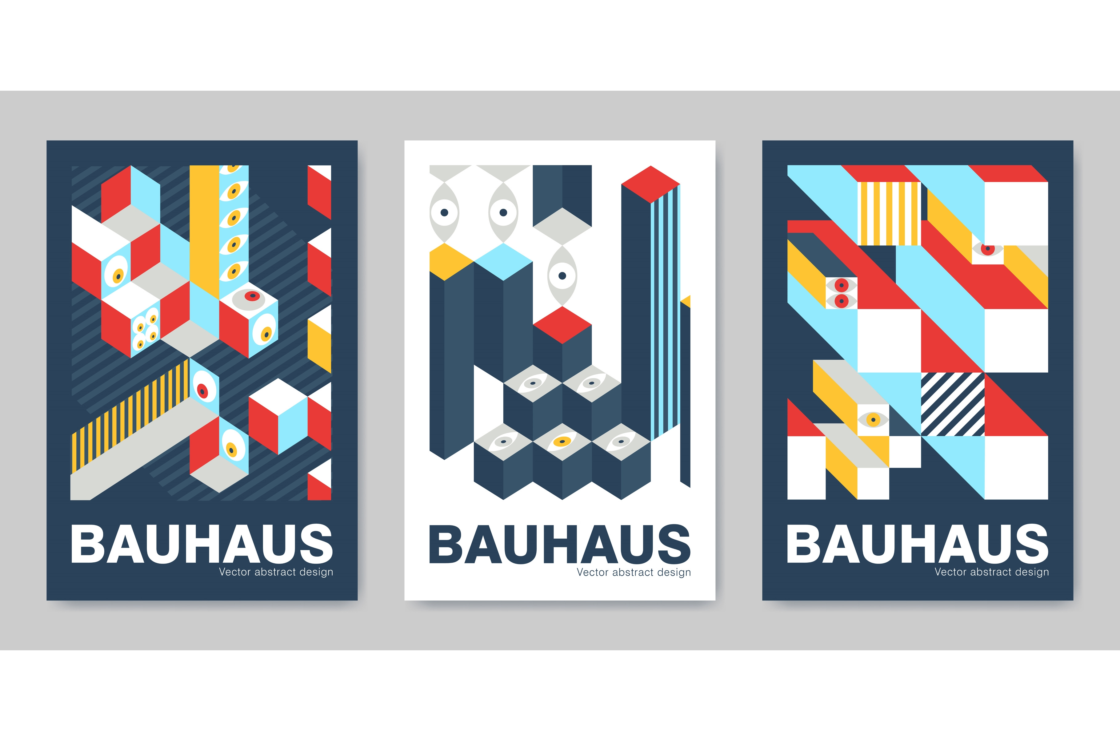 Bauhaus design posters with, an Illustration by art PVP - market