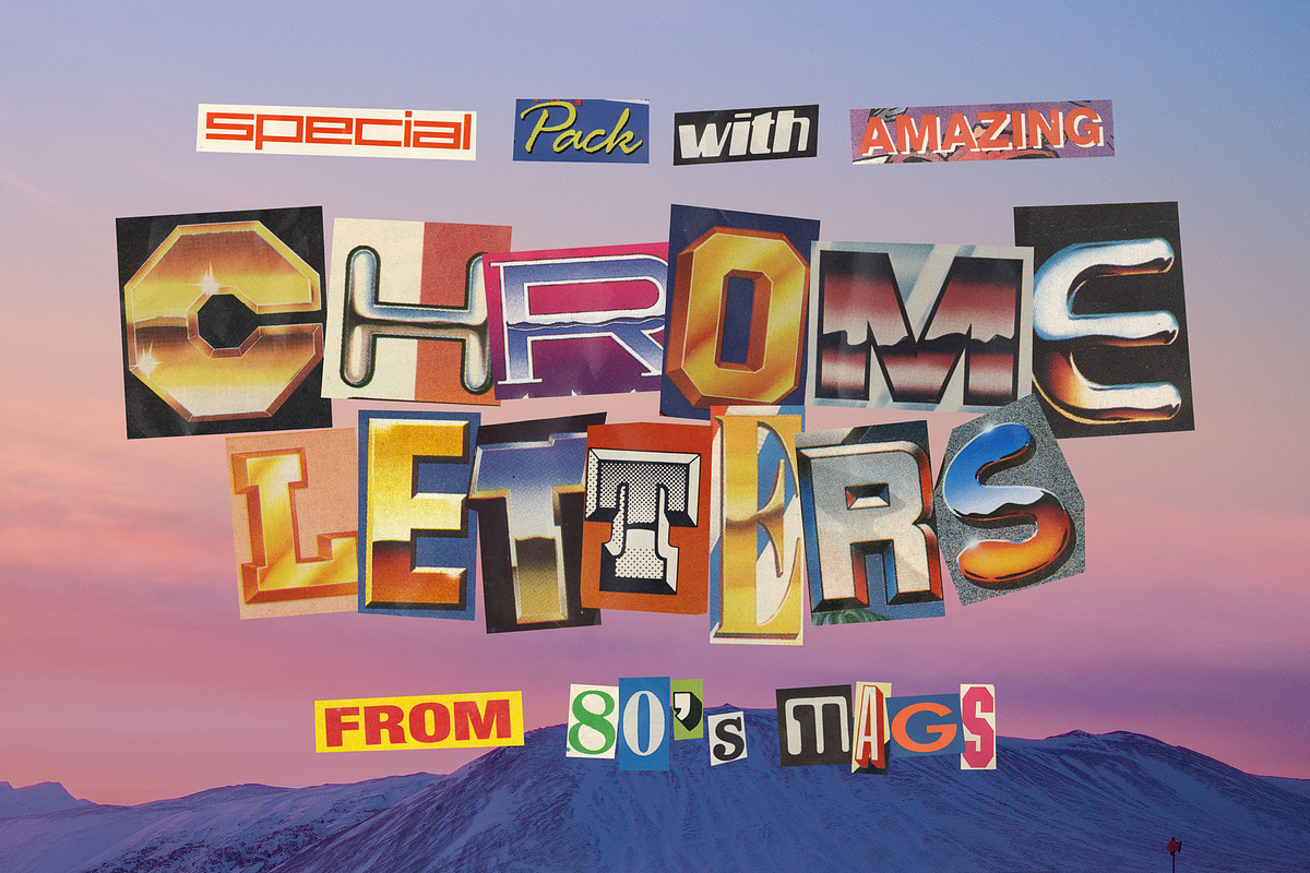 2600+ Ransom Note Letters from 1980s, an Object Graphic by Thundr Co.