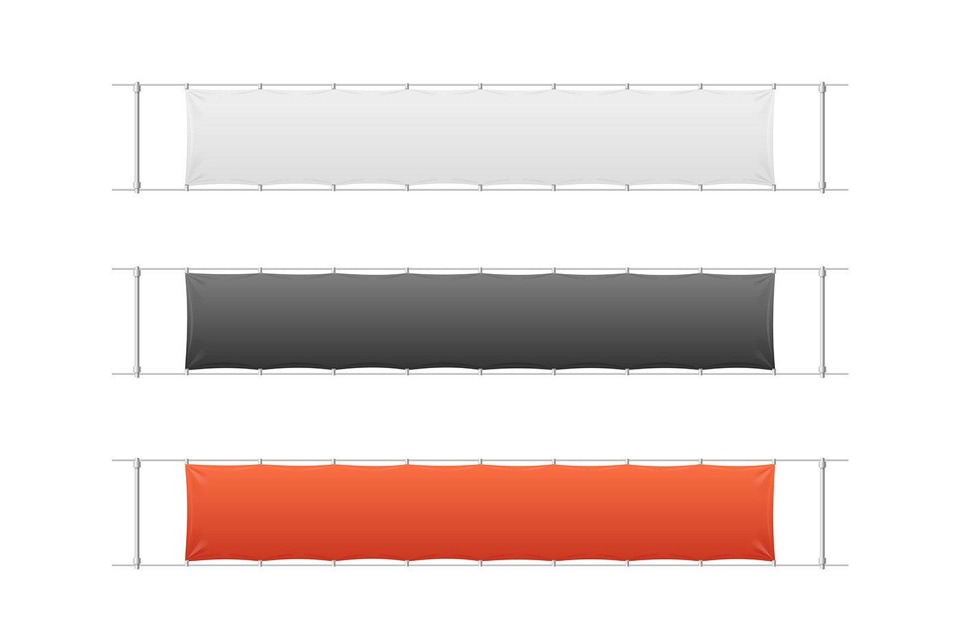 Blank Banner Textile Set | Graphic Objects ~ Creative Market