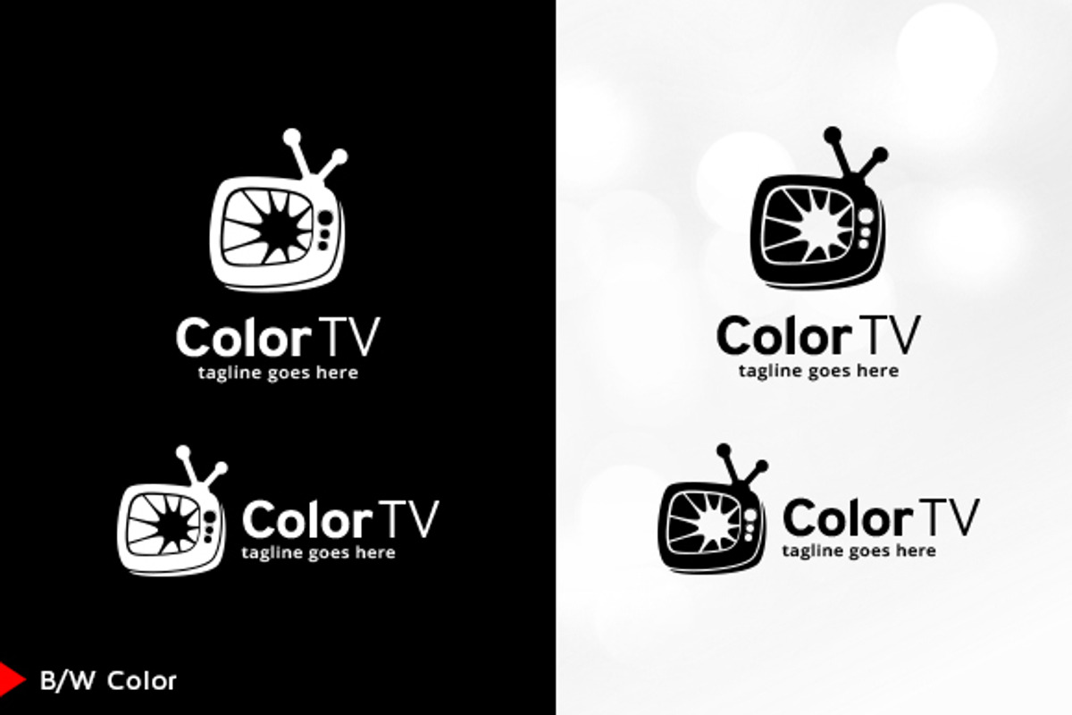 Color TV Logo Template, a Branding & Logo Template by gunaonedesign