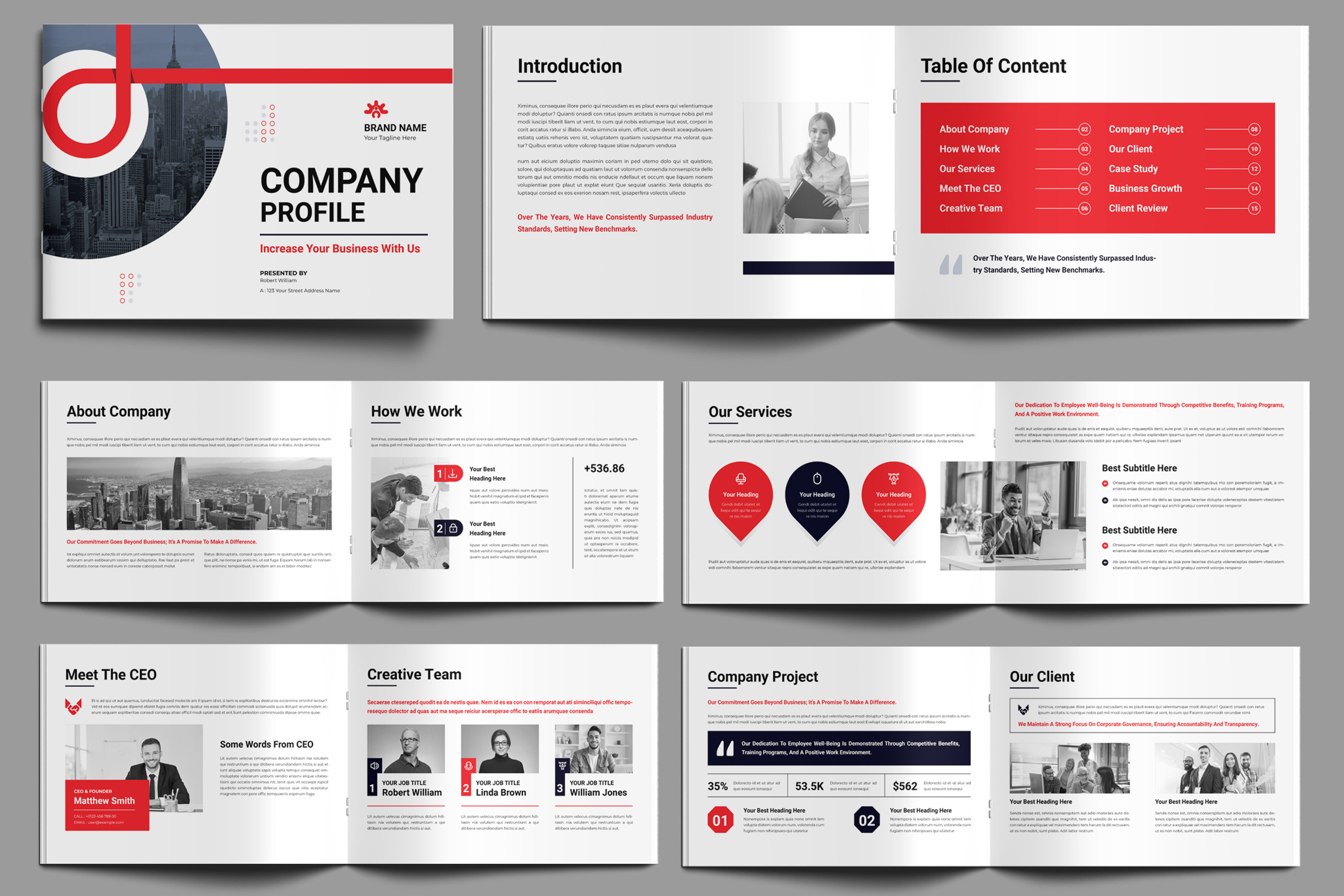 Company Profile Layout Landscape