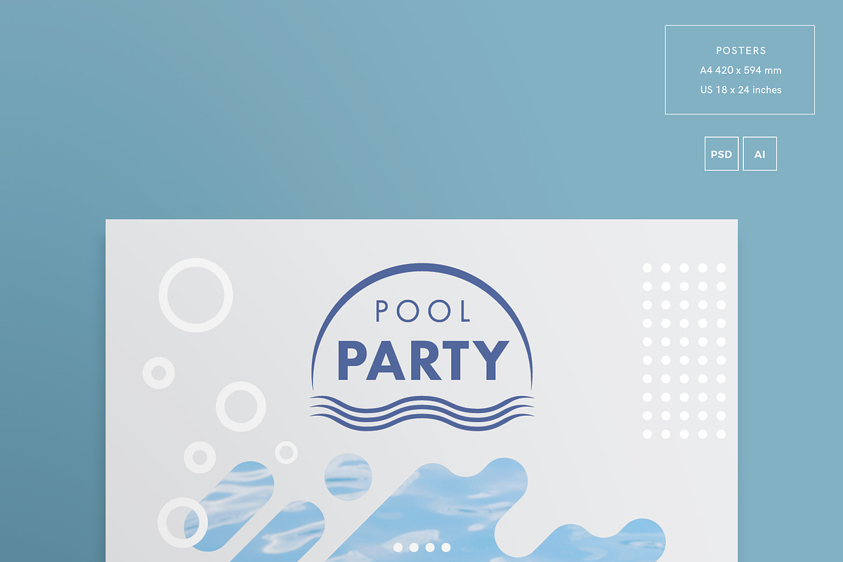 Promo Bundle | Pool Party, a Poster Template by Amber Graphics