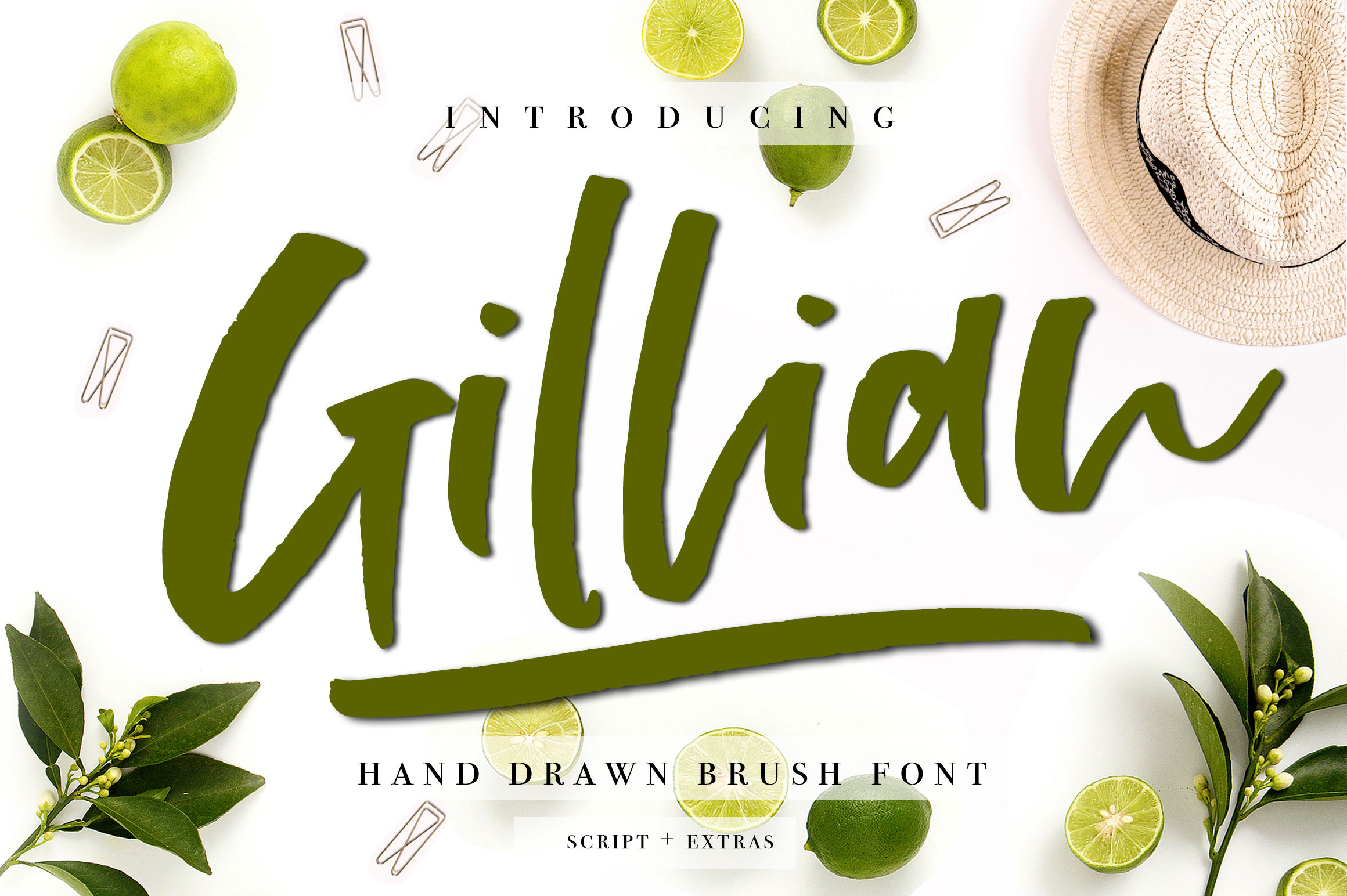 Gillian Font + Extras, a Script Font by Calamar Studio
