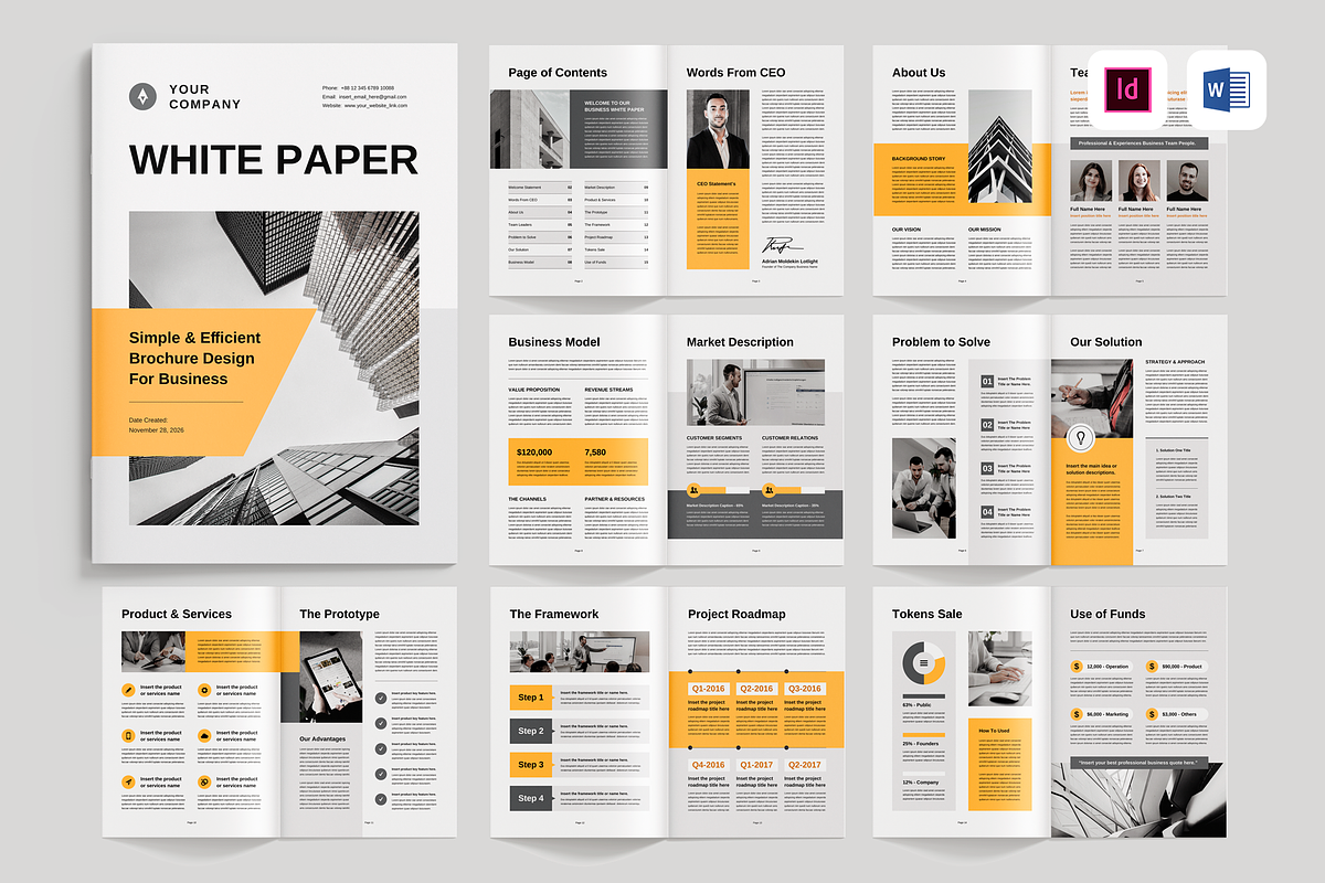White Paper, a Brochure Template by Leaflove