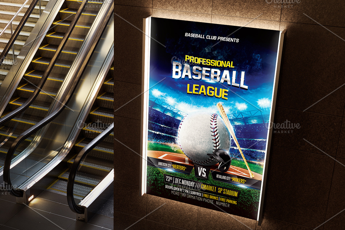 Baseball Flyer Template, a Flyer Template by Basez Flyers