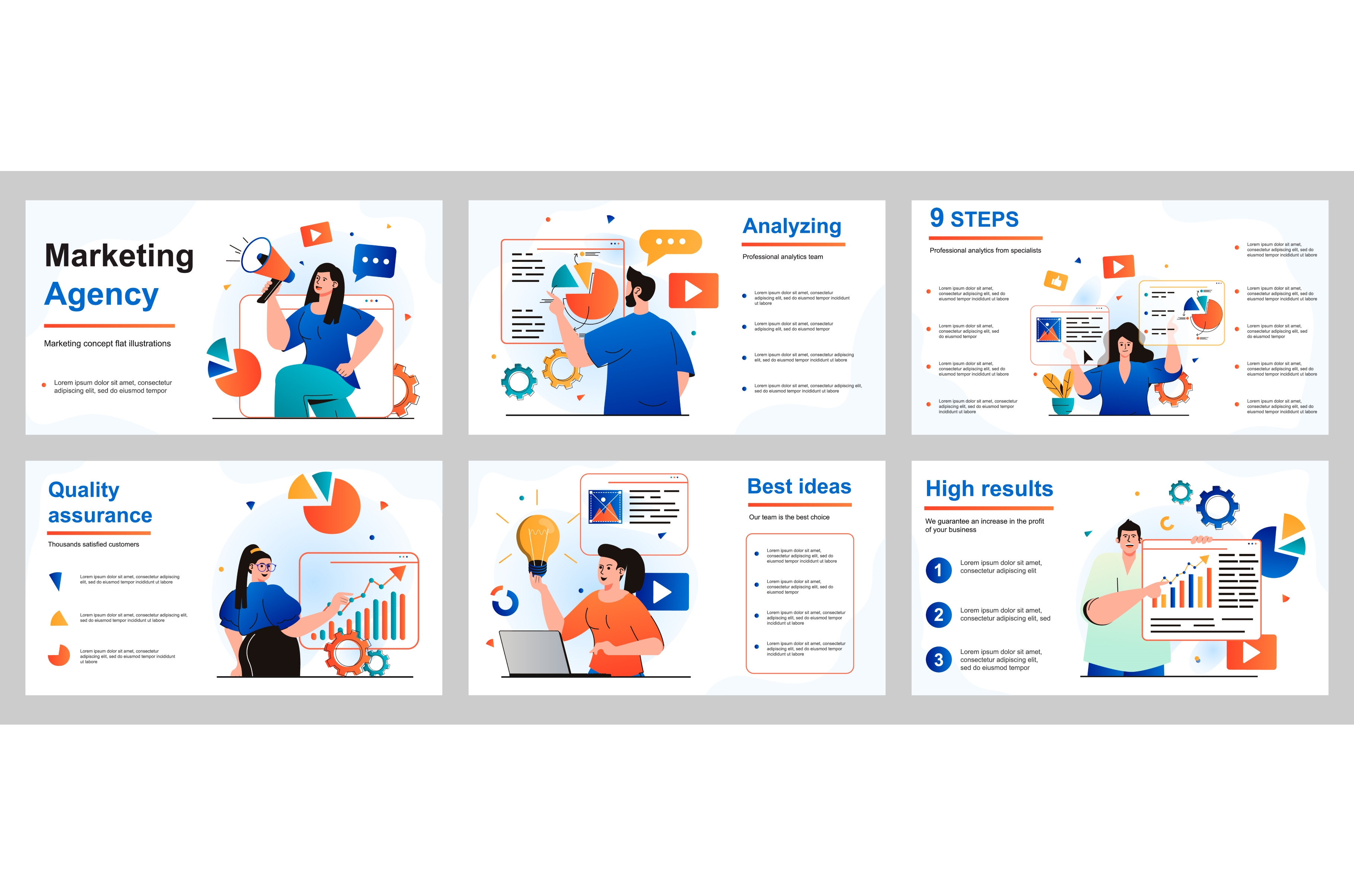 Marketing powerpoint slides | People Illustrations ~ Creative Market