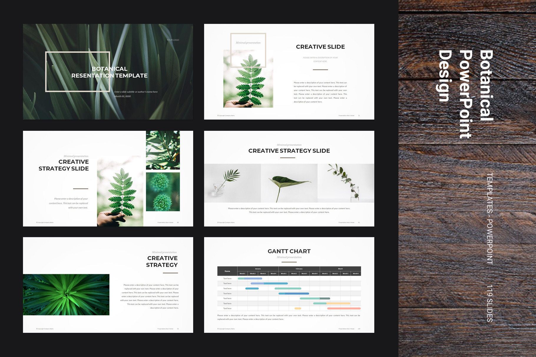Botanical PowerPoint Template, a Presentation Template by CreativityForest