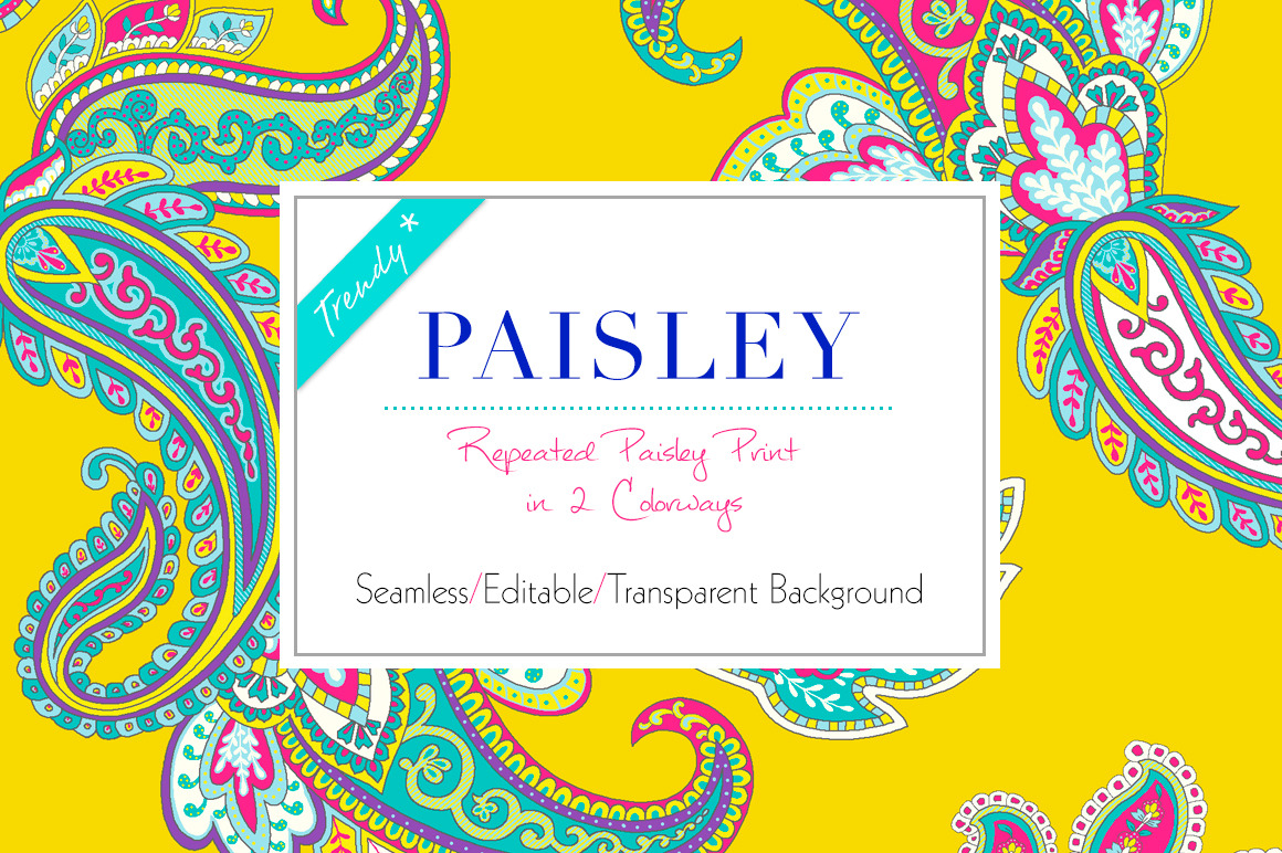 Seamless Paisley Print Patterns, a Pattern Graphic by TSTUDIO