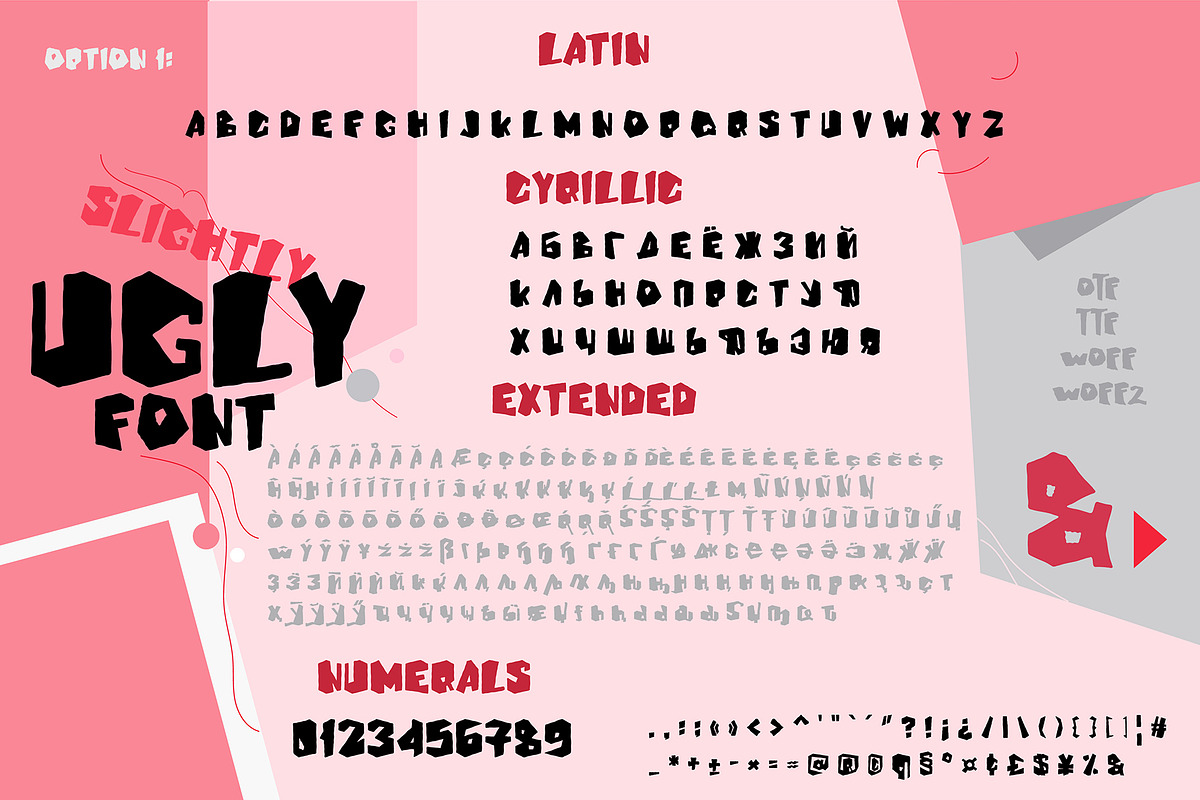 Ugly font, a Symbol Font by Ekaterina Glazkova
