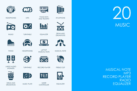 40 music icons | Icons ~ Creative Market