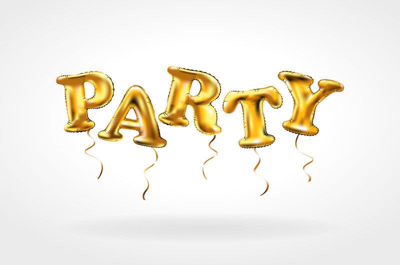 party vector Gold letter balloon, a Graphic by Rommeo79