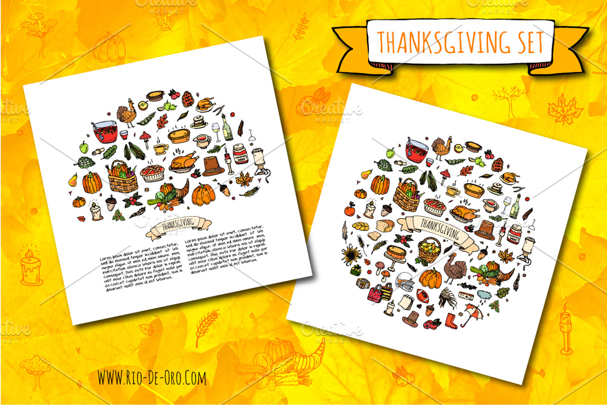 Happy Thanksgiving! 100 icons!, an Object Graphic by Natasha-Pankina.com