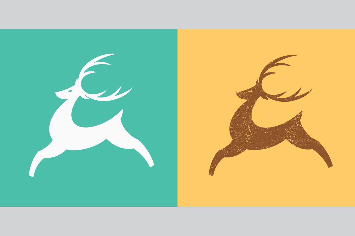 Jumping deer logo template., a Branding & Logo Template by PoPaShop