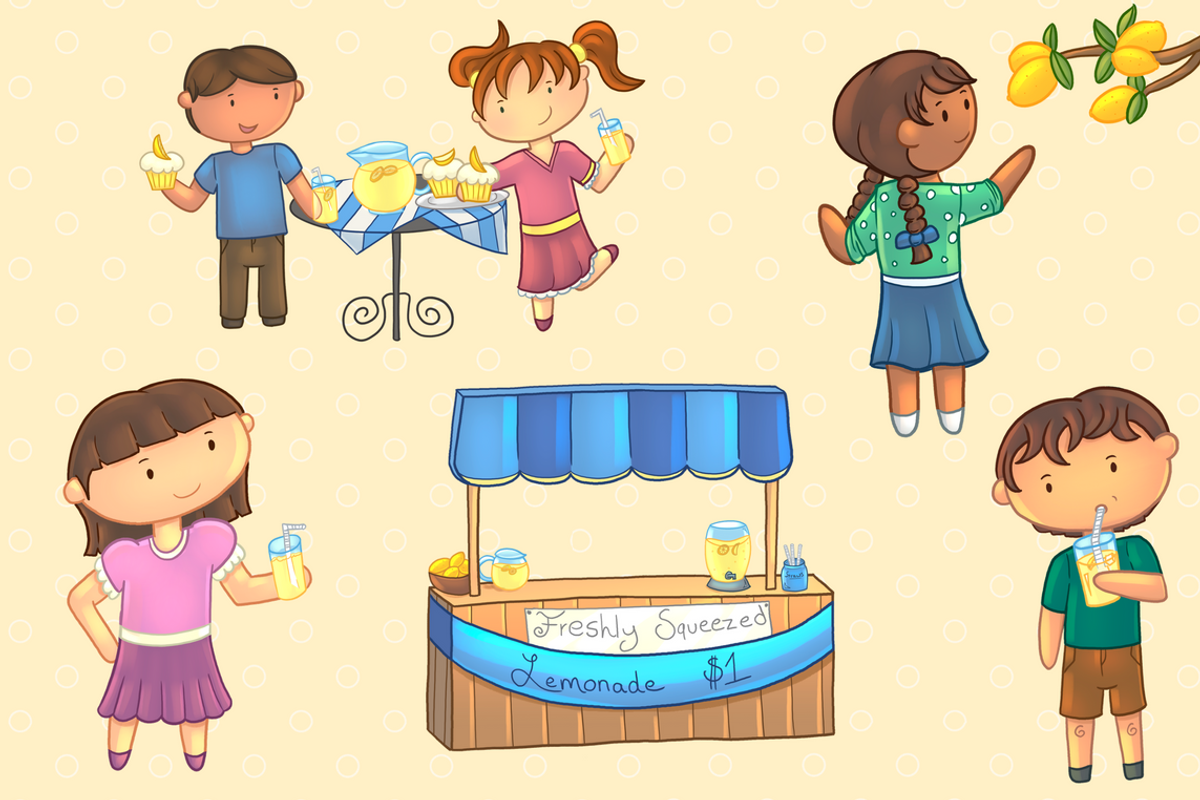 Lemonade Stand Clip Art Set, an Illustration by Keepin' It Kawaii ...