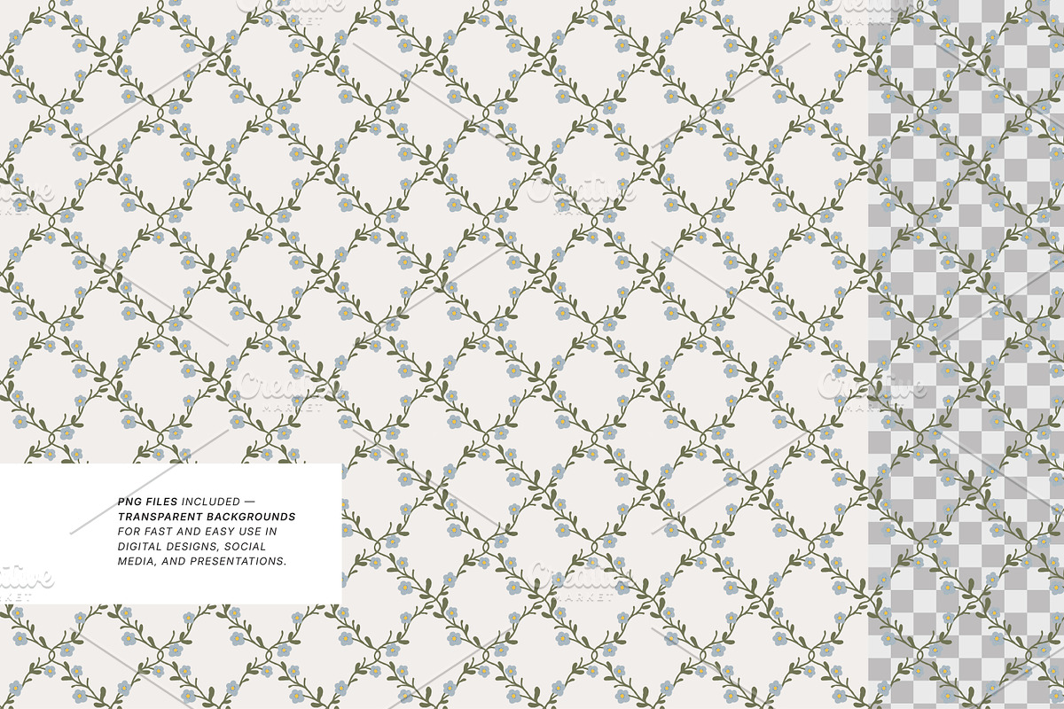 Country Mornings. Seamless Patterns