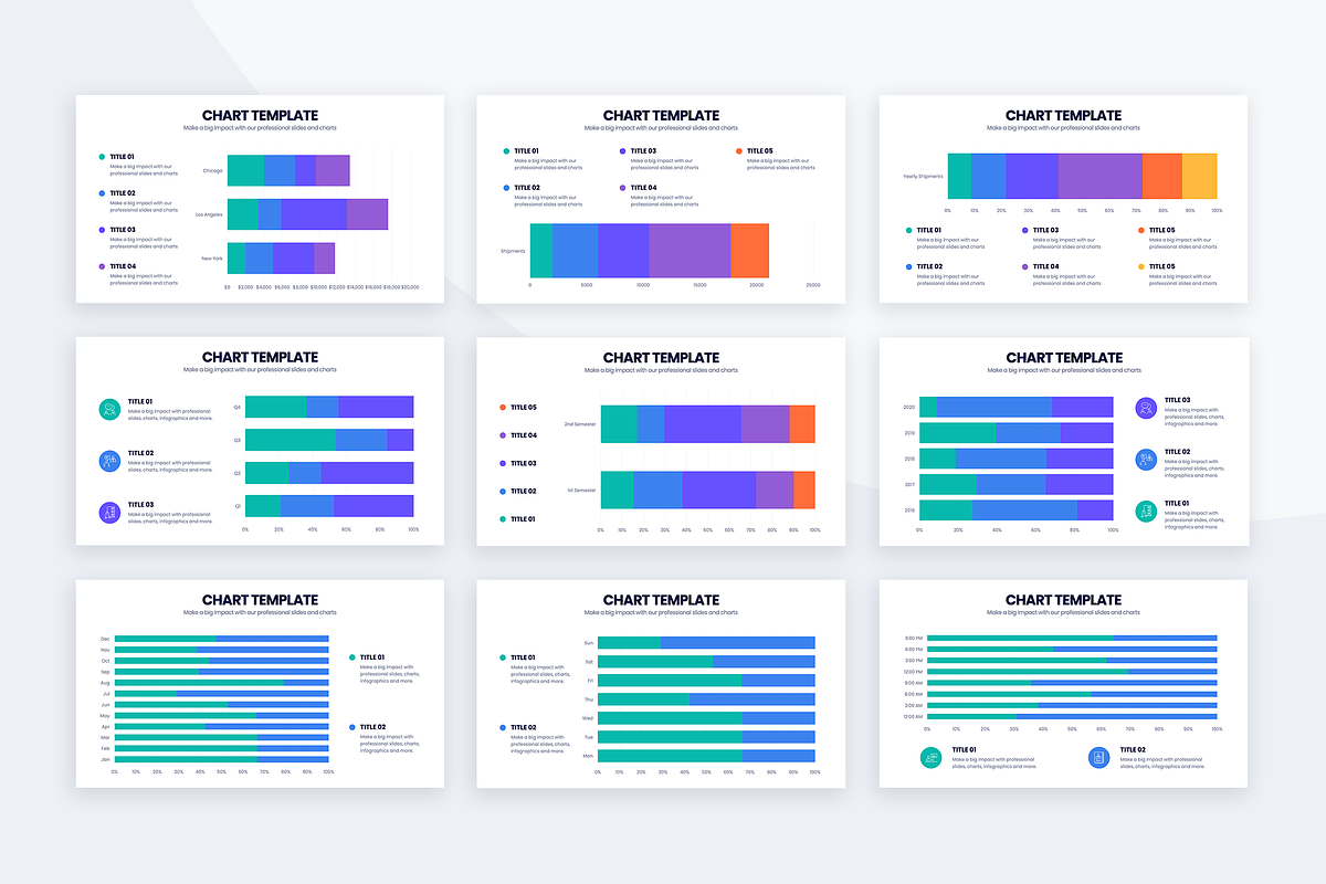 PowerPoint Charts and Graphs Bundle, a Presentation Template by Slidesmash