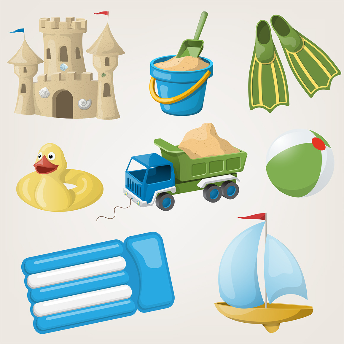 Set of colorful toys for kids, an Object Graphic by SHom