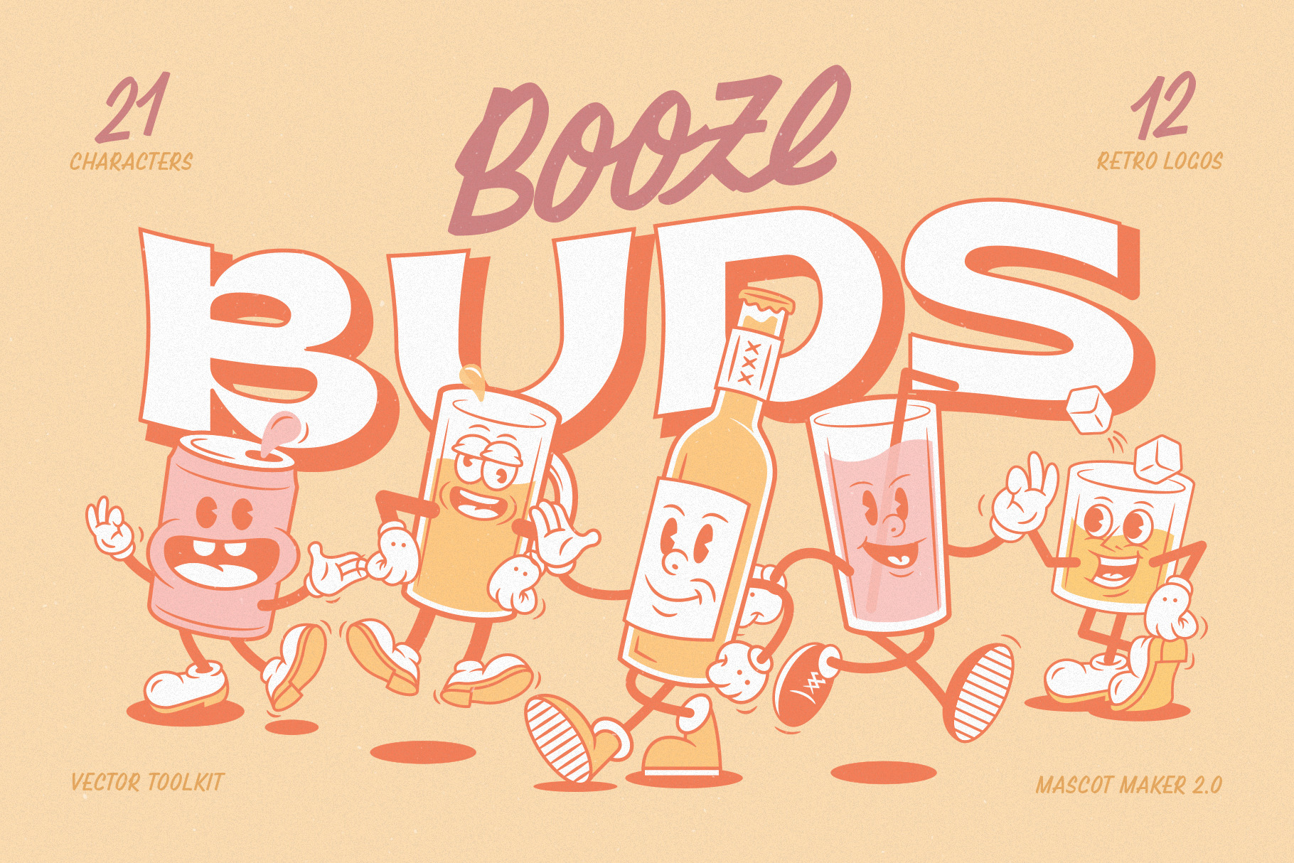 Booze Buds v2.0: Mascot Maker, an Illustration by Staple.