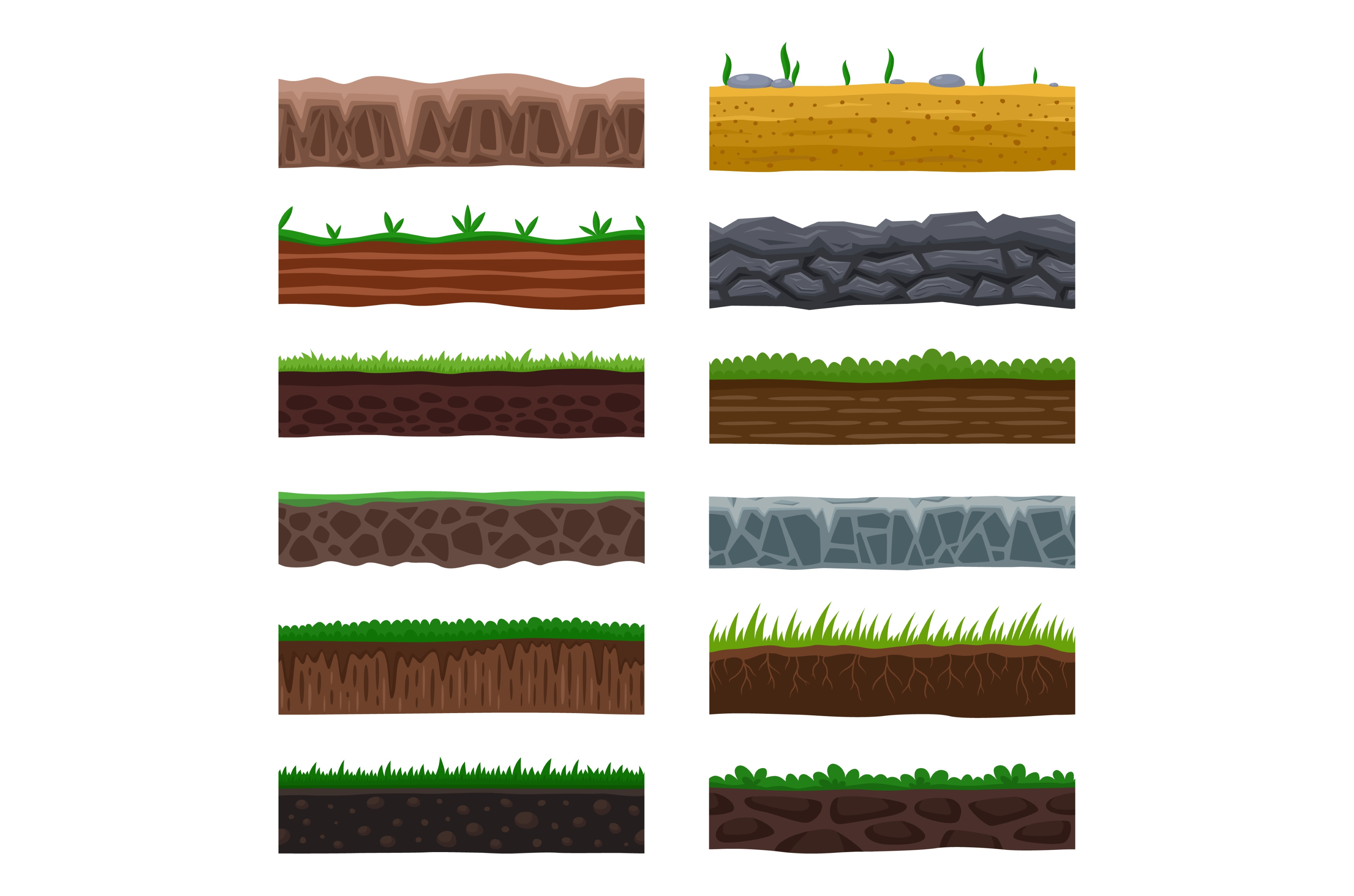 Seamless cartoon grounds. Road games, a Background Graphic by LadadikArt