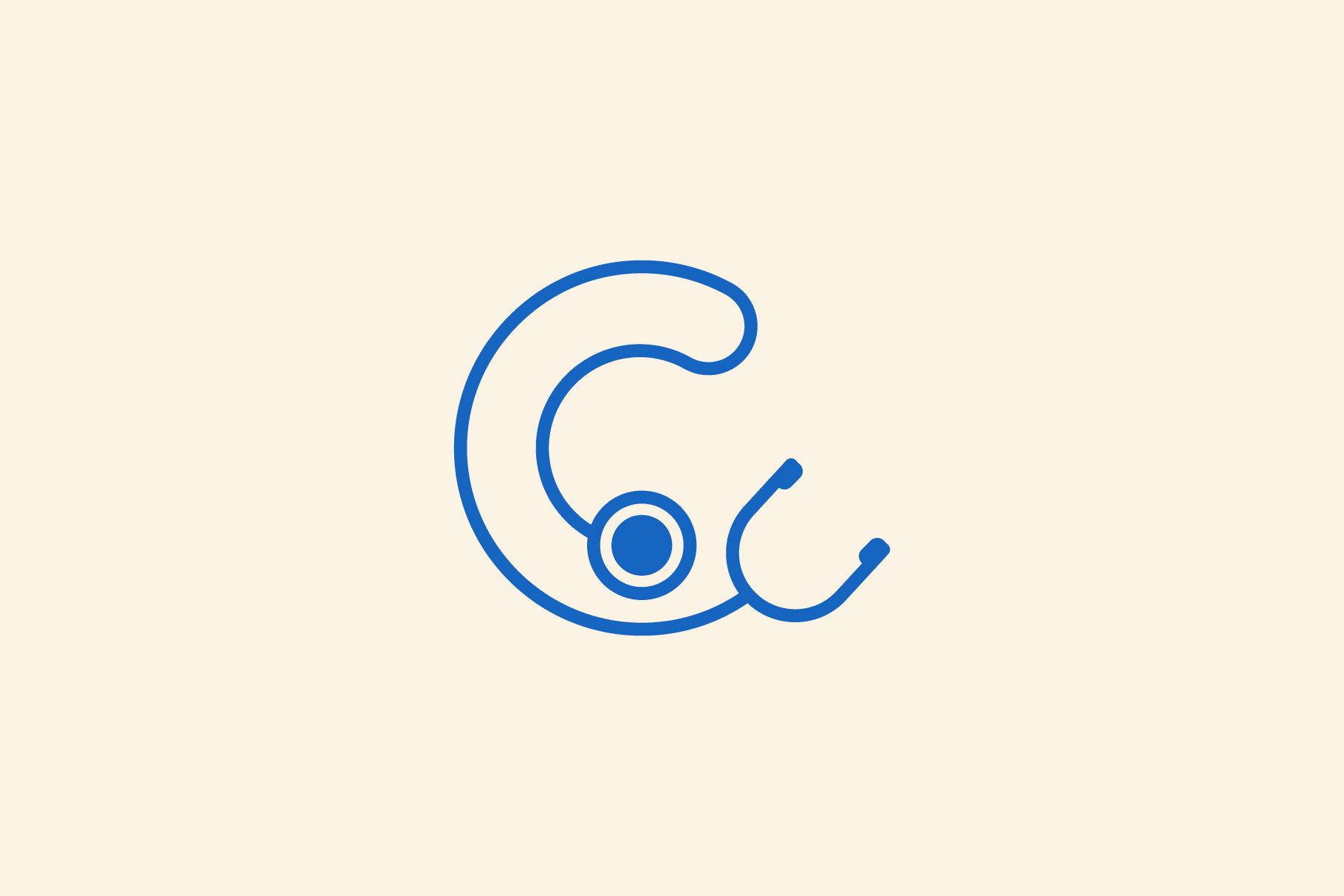 stethoscope c letter logo vector | Creative Market