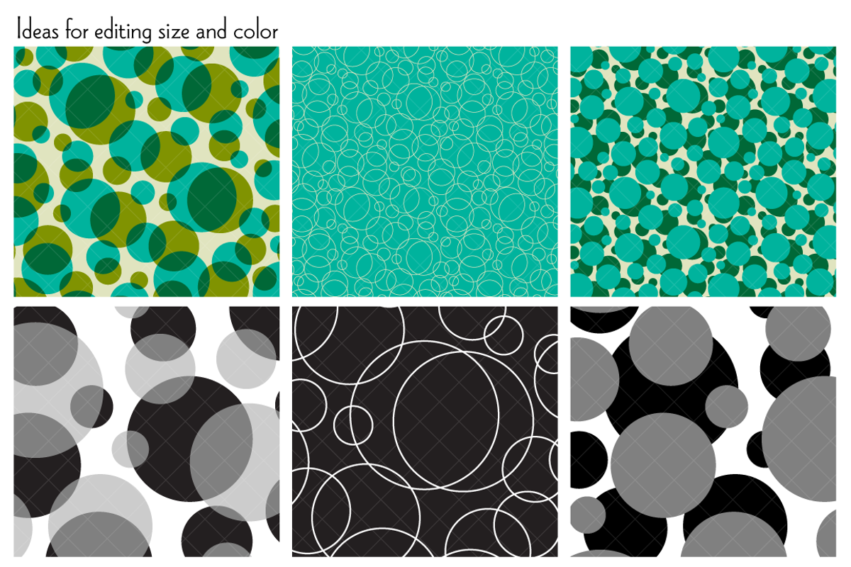 Mod Seamless Circle Patterns, a Pattern Graphic by Melissa Held Designs