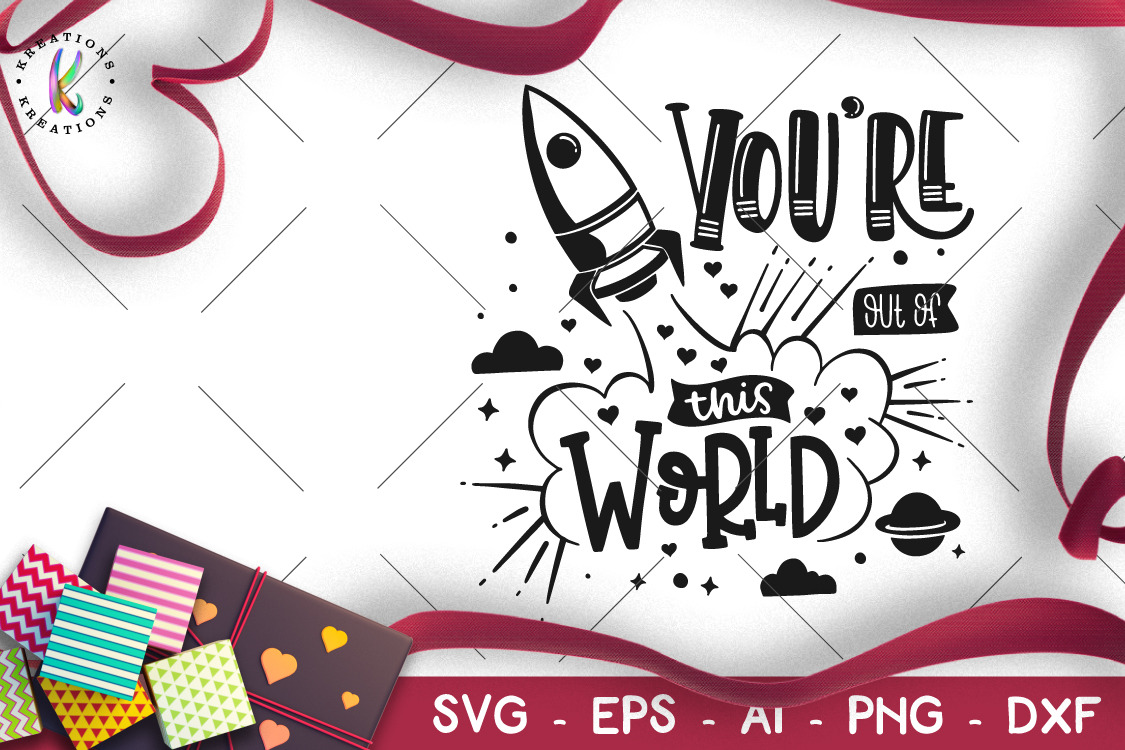 Valentine's Day svg Space Craft, an Illustration by KreationsKreations ...
