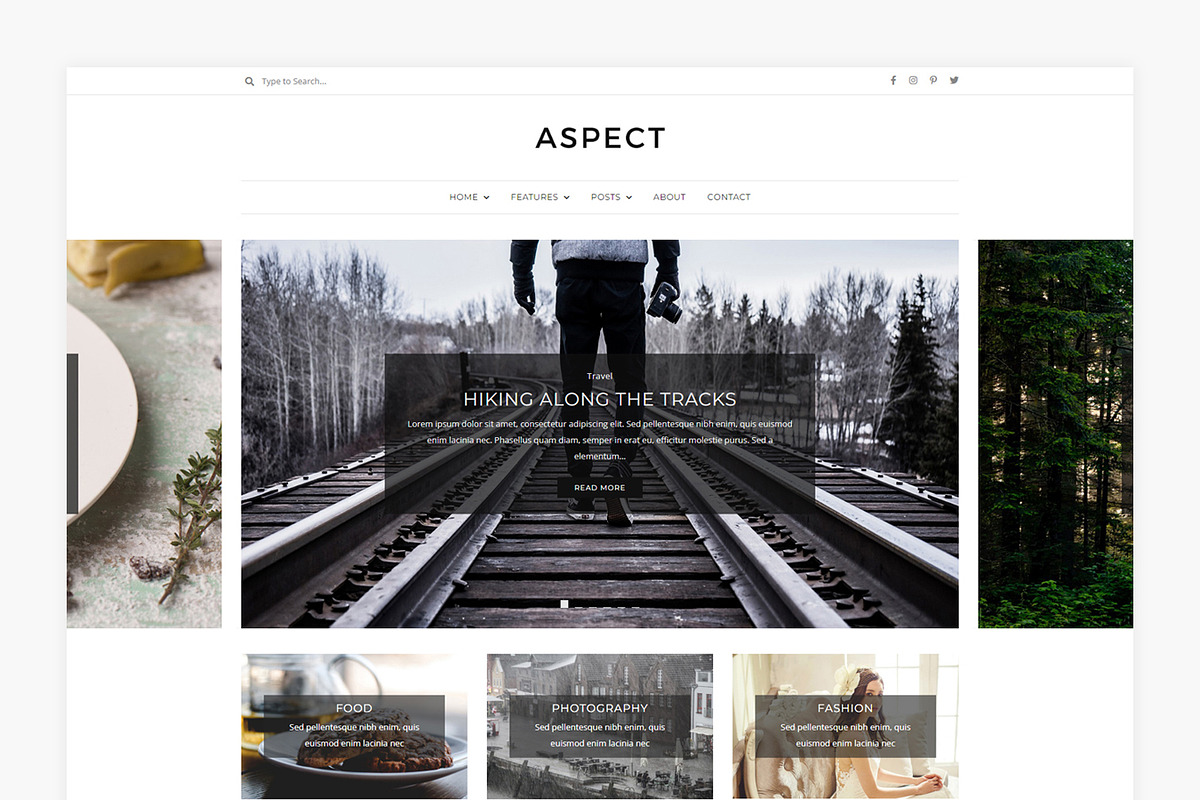 Aspect - WordPress Blog Theme
