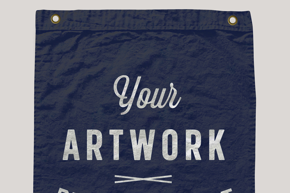 Vintage Custom Flag Mockup, a Household Mockup by TIFFS