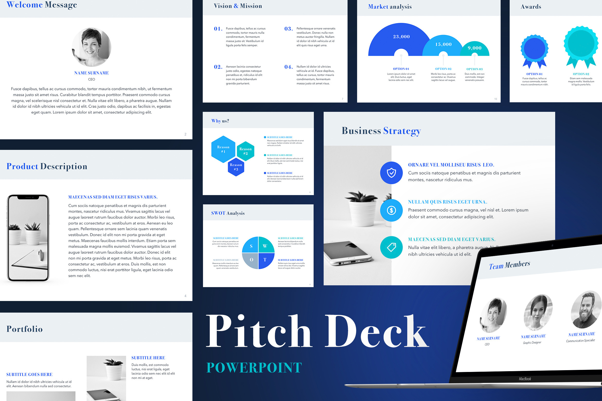 Pitch Deck PowerPoint Template, a Presentation Template by Jumsoft