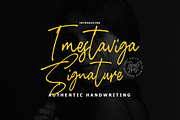 Imestaviga - Authentic Signature, a Script Font by tebaltipislab