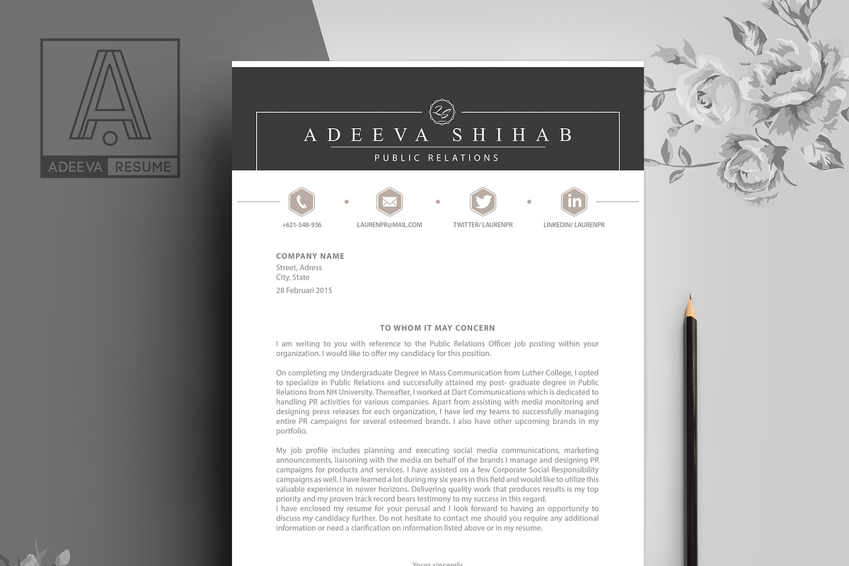 Modern Resume Template | Shihab, a Resume Template by AdeevaResume