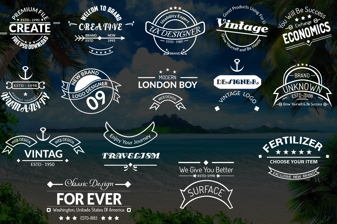 15 Smart Vintage Logos & Badges, a Branding & Logo Template by Imagine ...