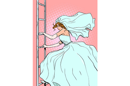 Woman beats man, an Illustration by studiostoks