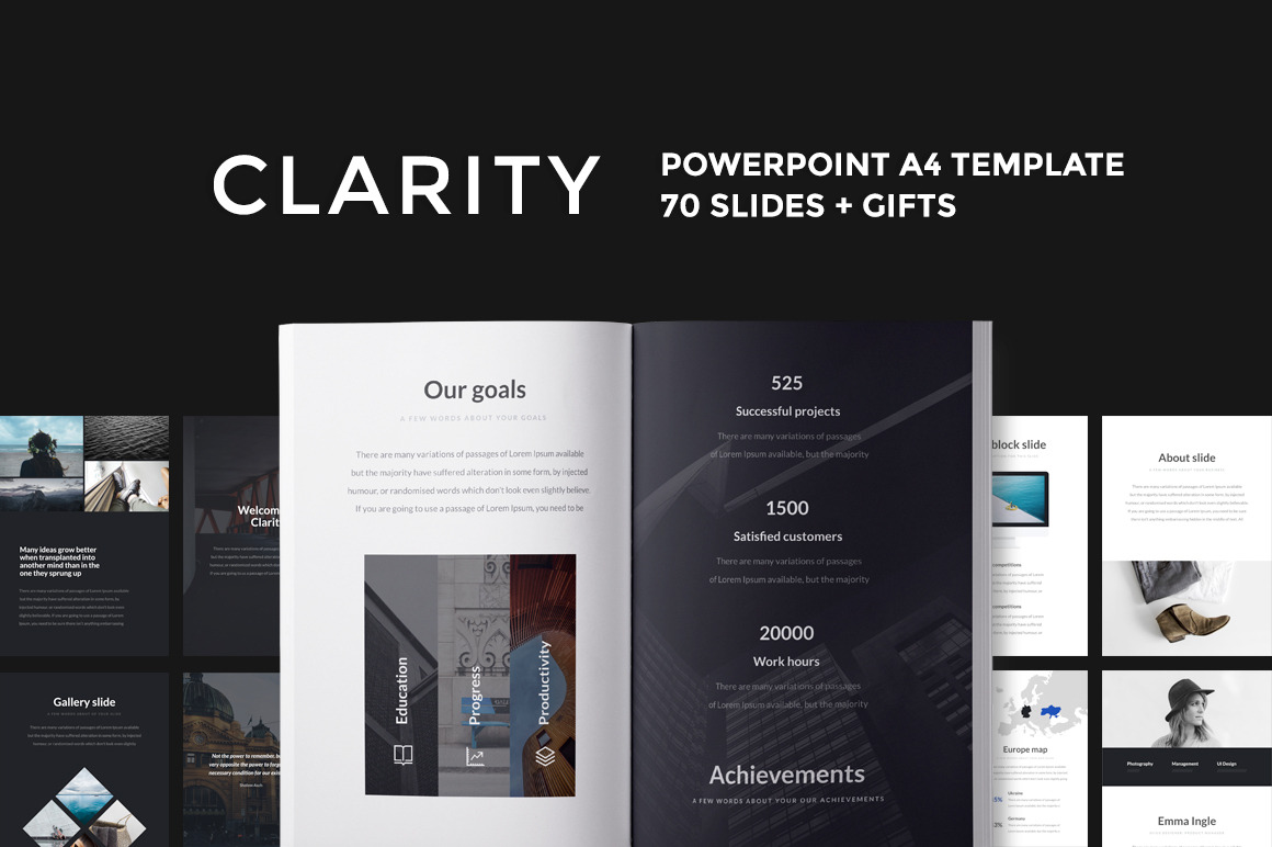 A4 | Clarity PowerPoint Template, a Presentation Template by Vladislav ...